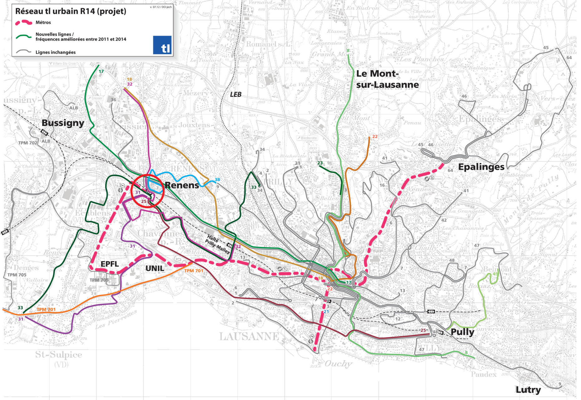 Transports publics - Stratégie et développement de l’Ouest lausannois